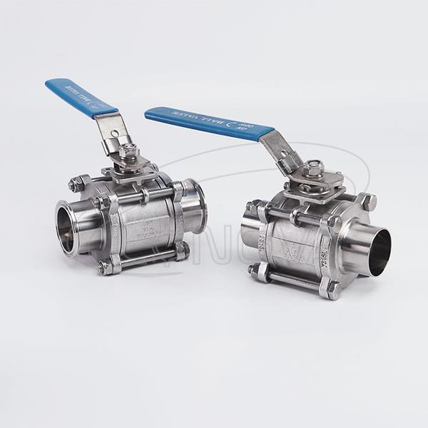 Sanitary Three-Piece Ball Valve Combination Diagram - Longva